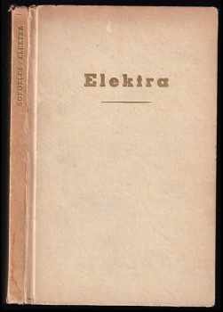 📗 Elektra - Sofoklés (1942, František Borový)