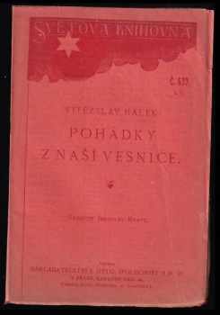 📙 Pohádky z naší vesnice : básně - Vítězslav Hálek (1917, C.K. Latzel ...