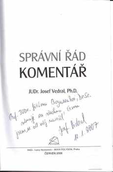 📙 Správní řád : komentář (2006, Polygon)