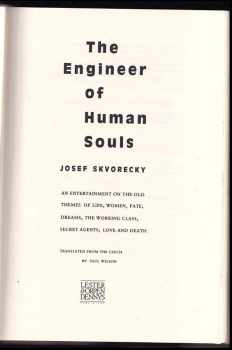 📗 The Engineer of Human Souls | Josef Škvorecký 1984