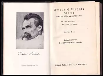 📙 Friedrich Nietzsche Werke in zwei Bänden - Friedrich Nietzsche (1938 ...