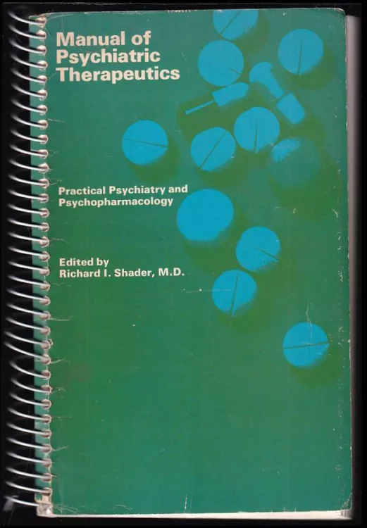 📙 Manual Of Psychiatric Therapeutics - Richard I Shader (1975, Little ...