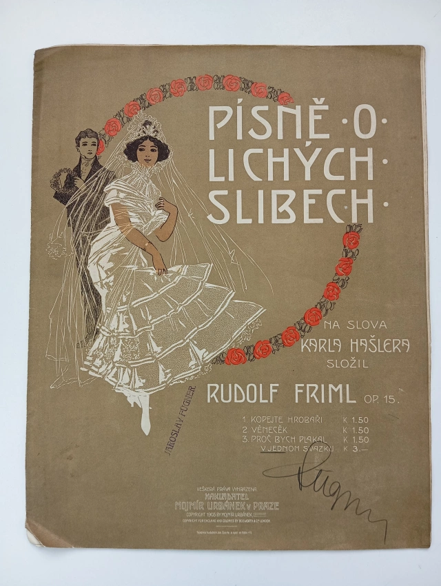 📙 Písně o lichých slibech - Karel Hašler, Rudolf Friml (1905, Mojmír ...