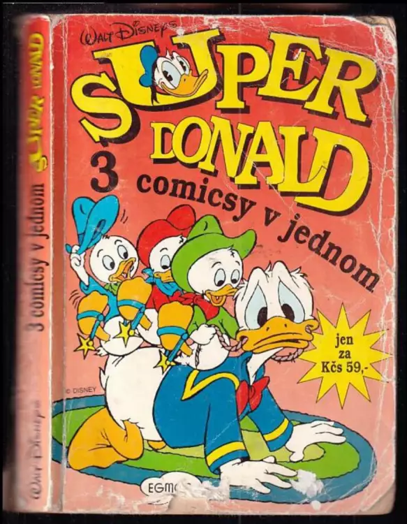📙 Super Donald : 3 comicsy v jednom - Walt Disney (1992, Egmont ČSFR)