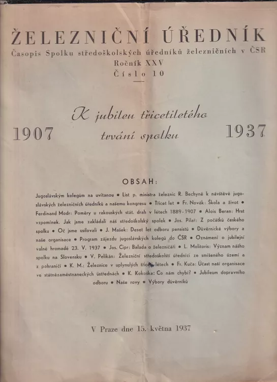 📙 Železniční úředník - Časopis Spolku středoškolských úředníků ...